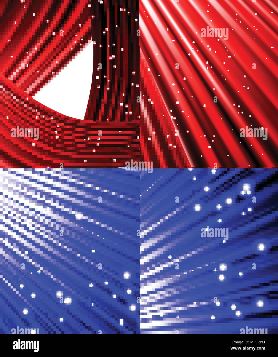 Set of Abstract luminous rays background. Vector illustration Stock ...