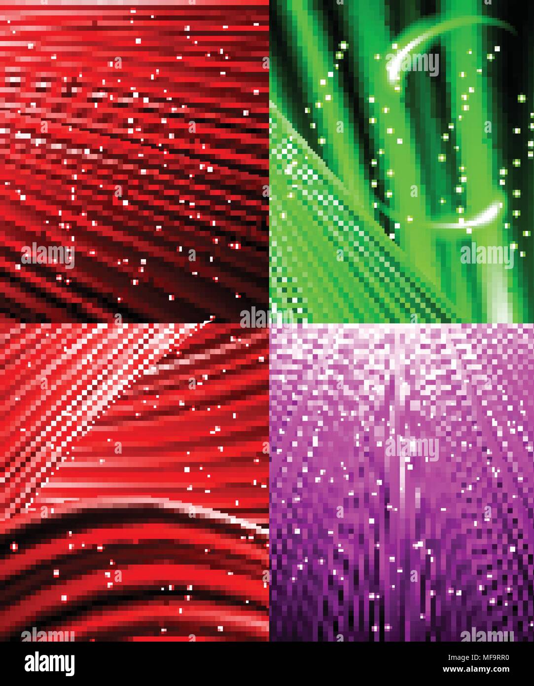 Set of Abstract luminous rays background. Vector illustration Stock ...