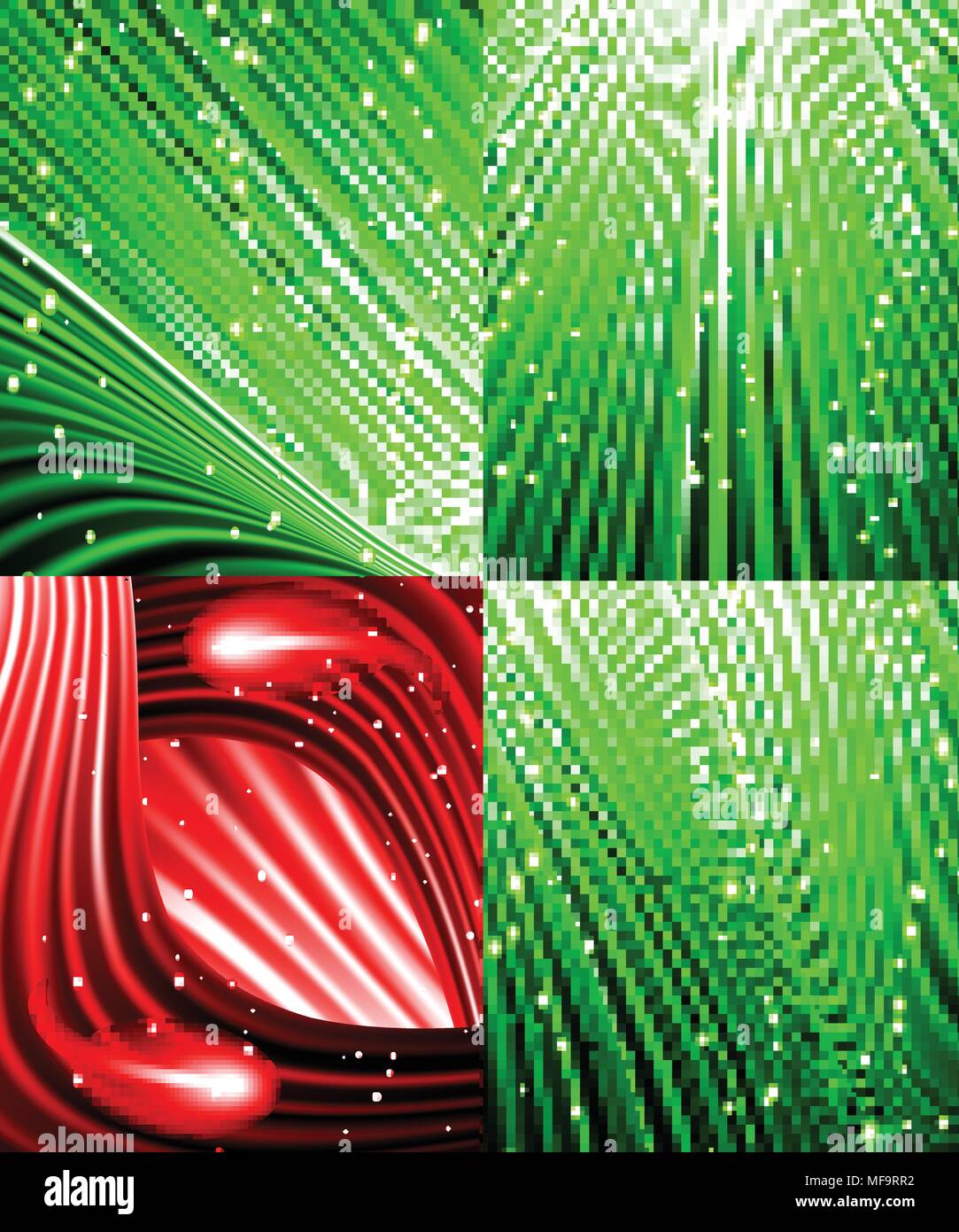 Set of Abstract luminous rays background. Vector illustration Stock ...