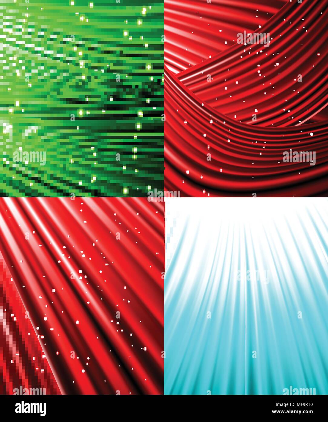 Set of Abstract luminous rays background. Vector illustration Stock ...