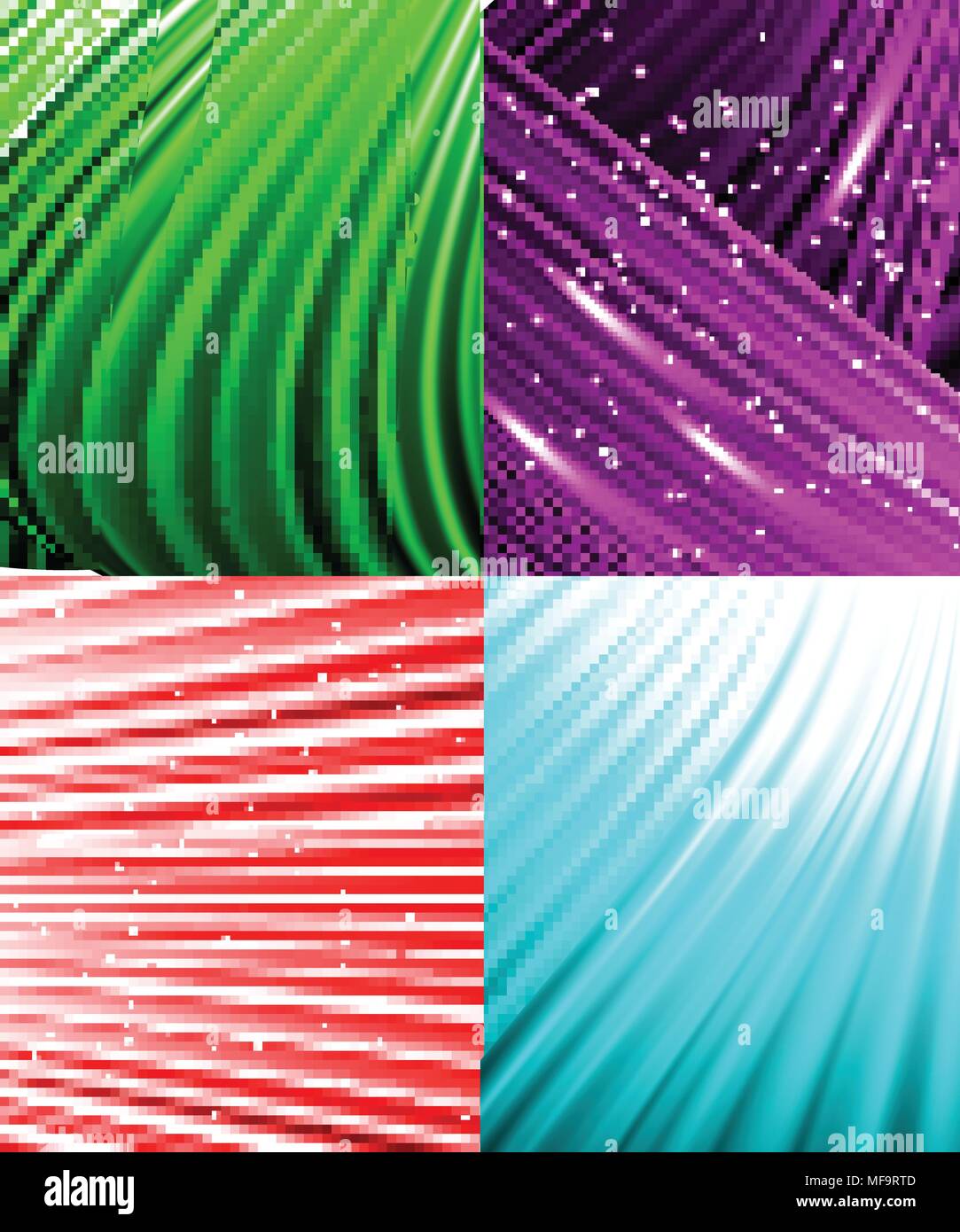 Set of Abstract luminous rays background. Vector illustration Stock ...