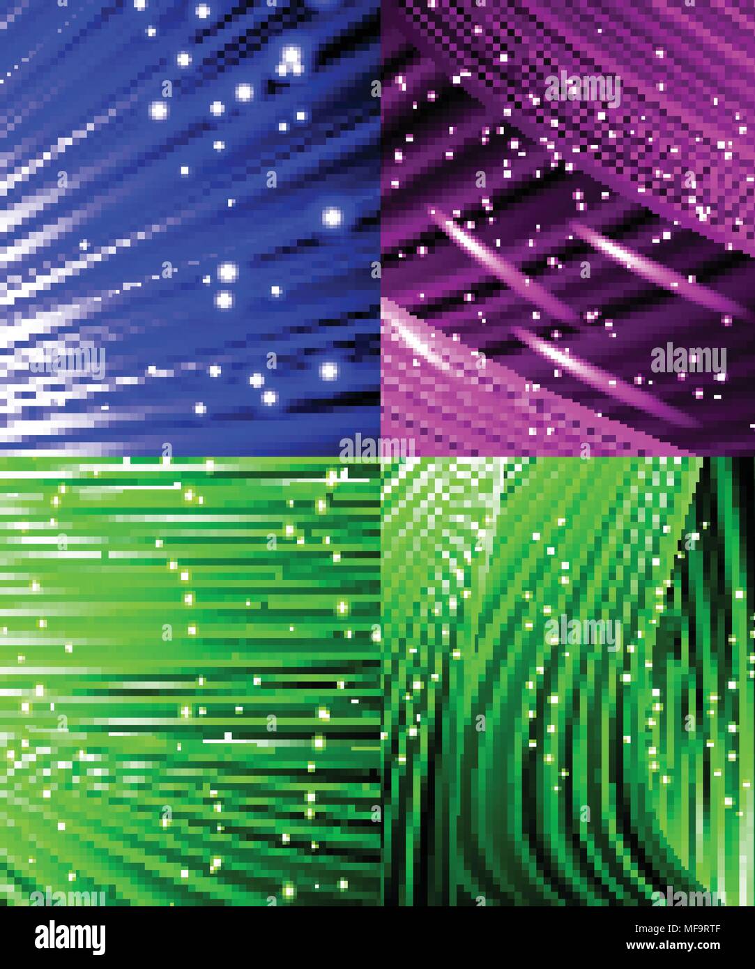 Set of Abstract luminous rays background. Vector illustration Stock ...