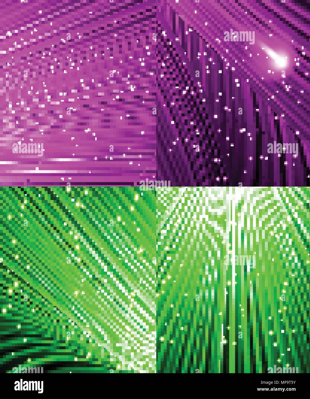 Set of background of colourful luminous rays. Vector illustration Stock ...