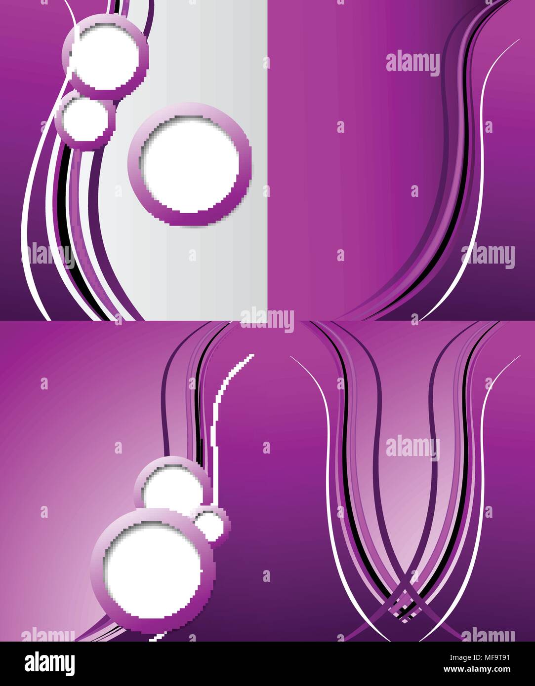 Set of purple backgrounds. design frame line shadow modern web design ...