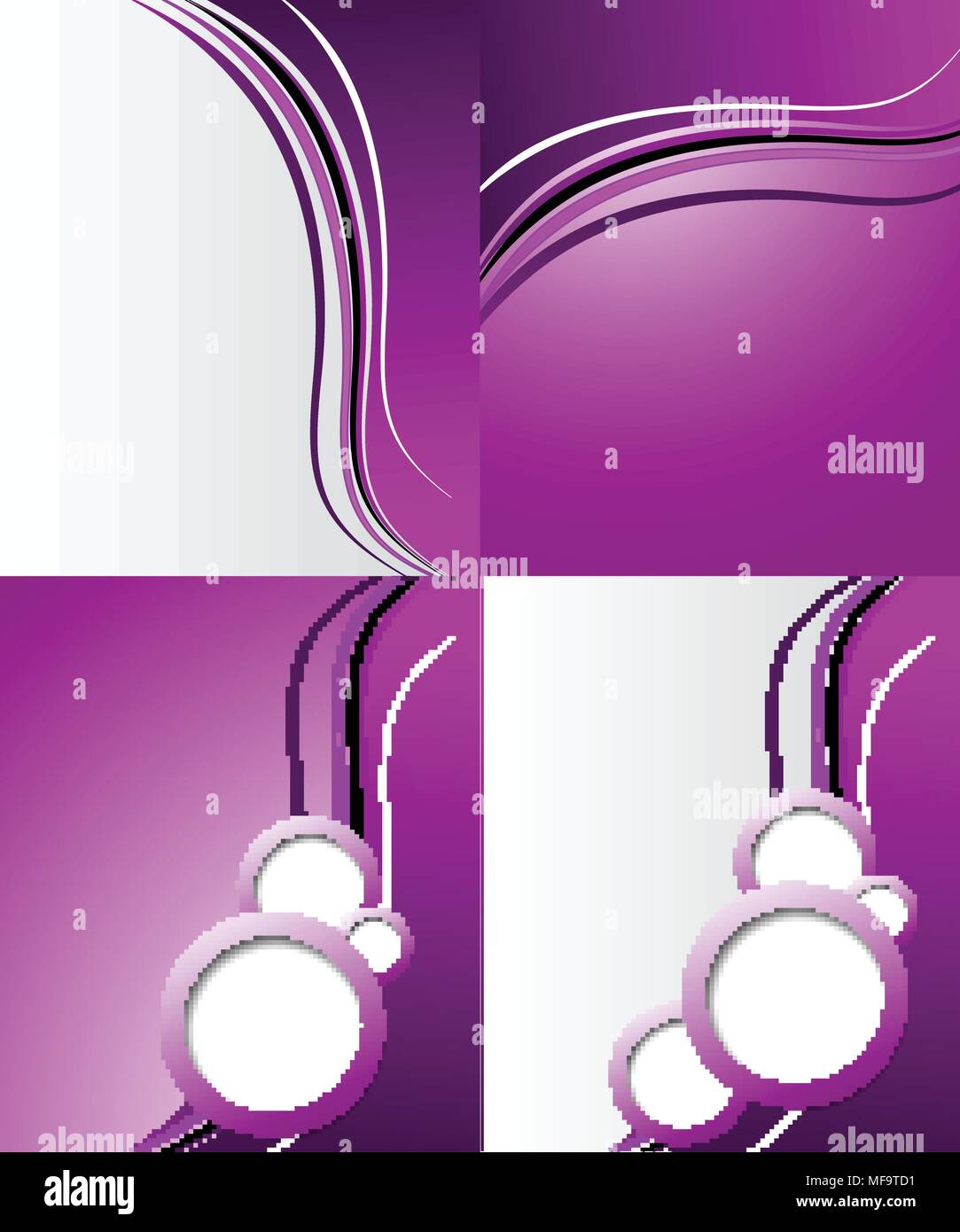 Set of purple backgrounds. design frame line shadow modern web design ...