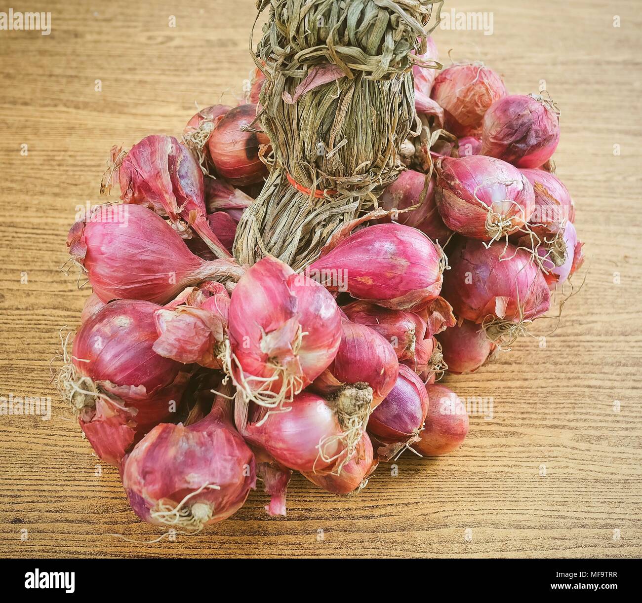 Vegetable and Herb, Bunch of Fresh Red Onions Used for Seasoning in ...