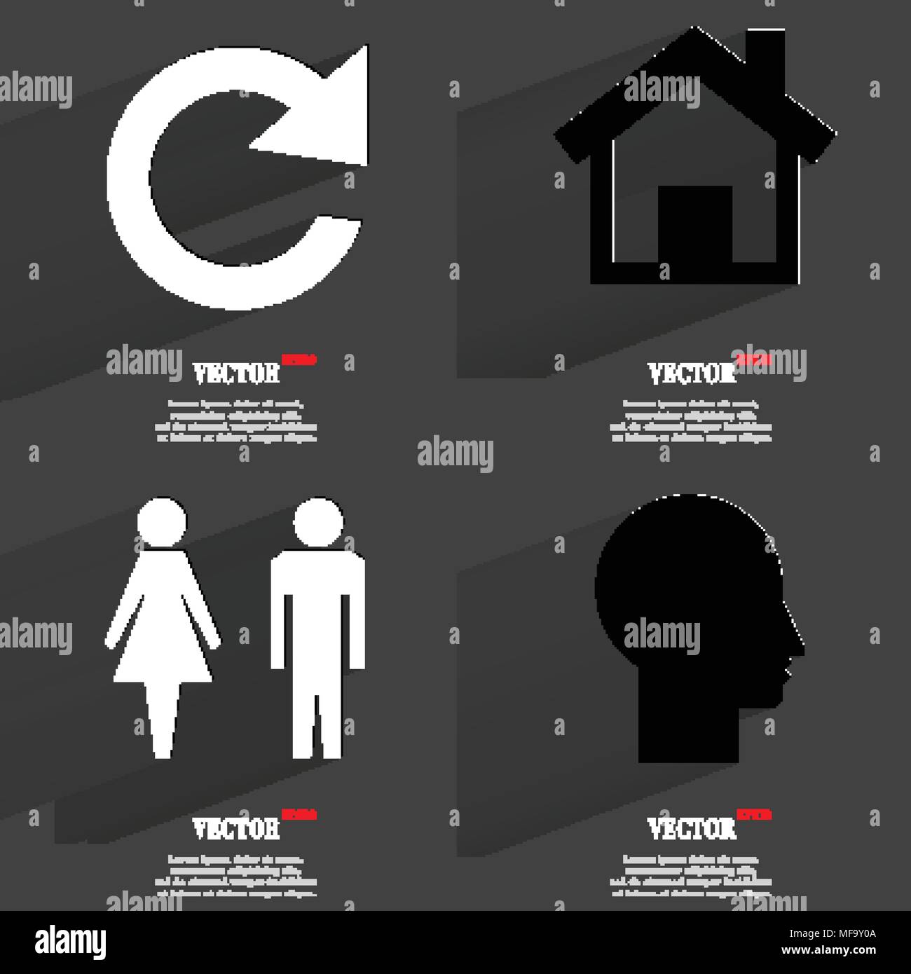 Set of fashionable icons, trending symbols. Flat design for your web ...