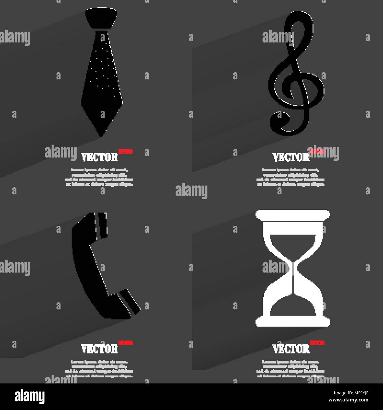 Set of fashionable icons, trending symbols. Flat design for your web ...