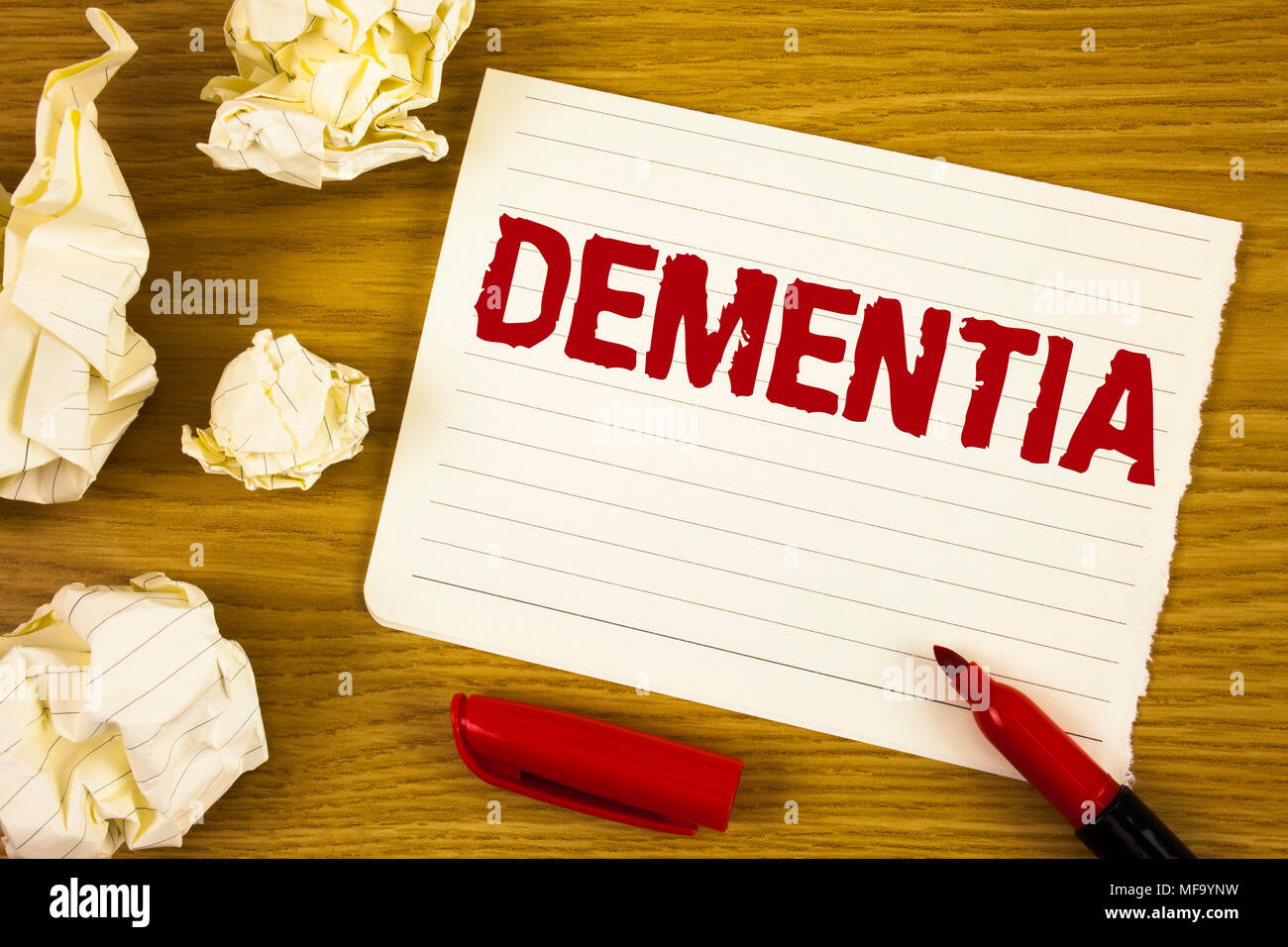 Word writing text Dementia. Business concept for Long term memory loss ...