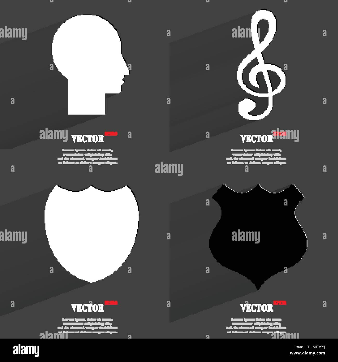 Set of fashionable icons, trending symbols. Flat design for your web ...