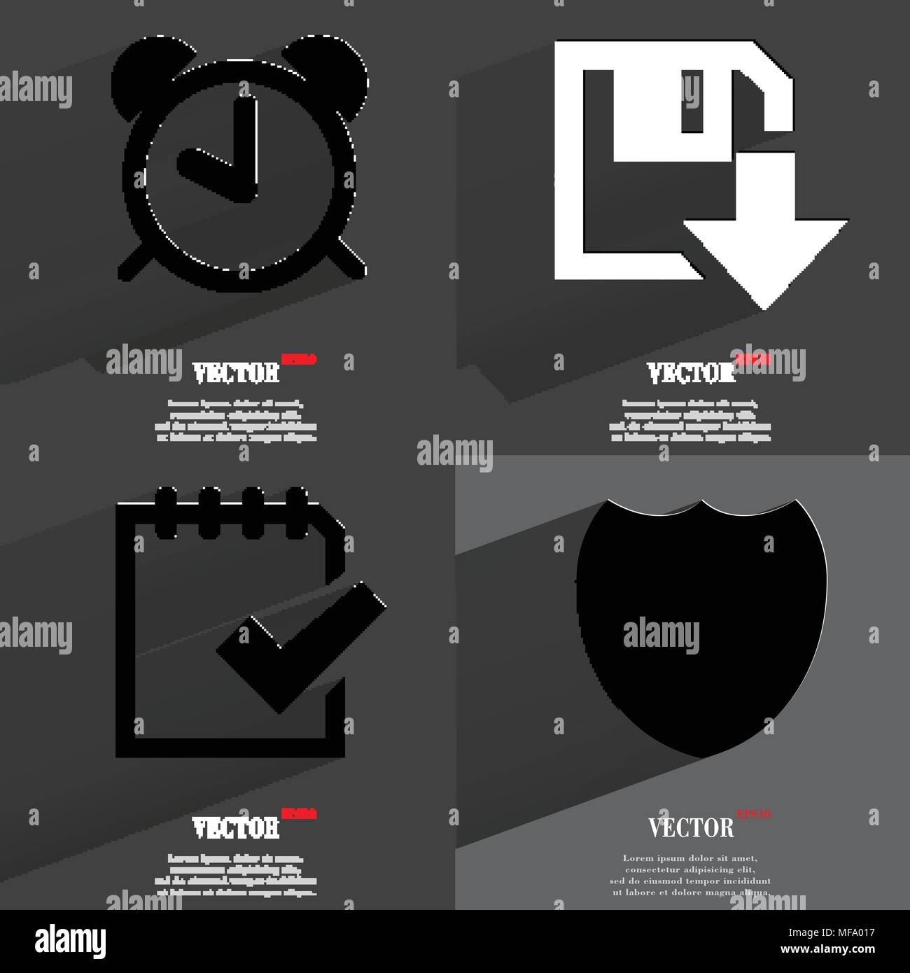 Set of fashionable icons, trending symbols. Flat design for your web ...