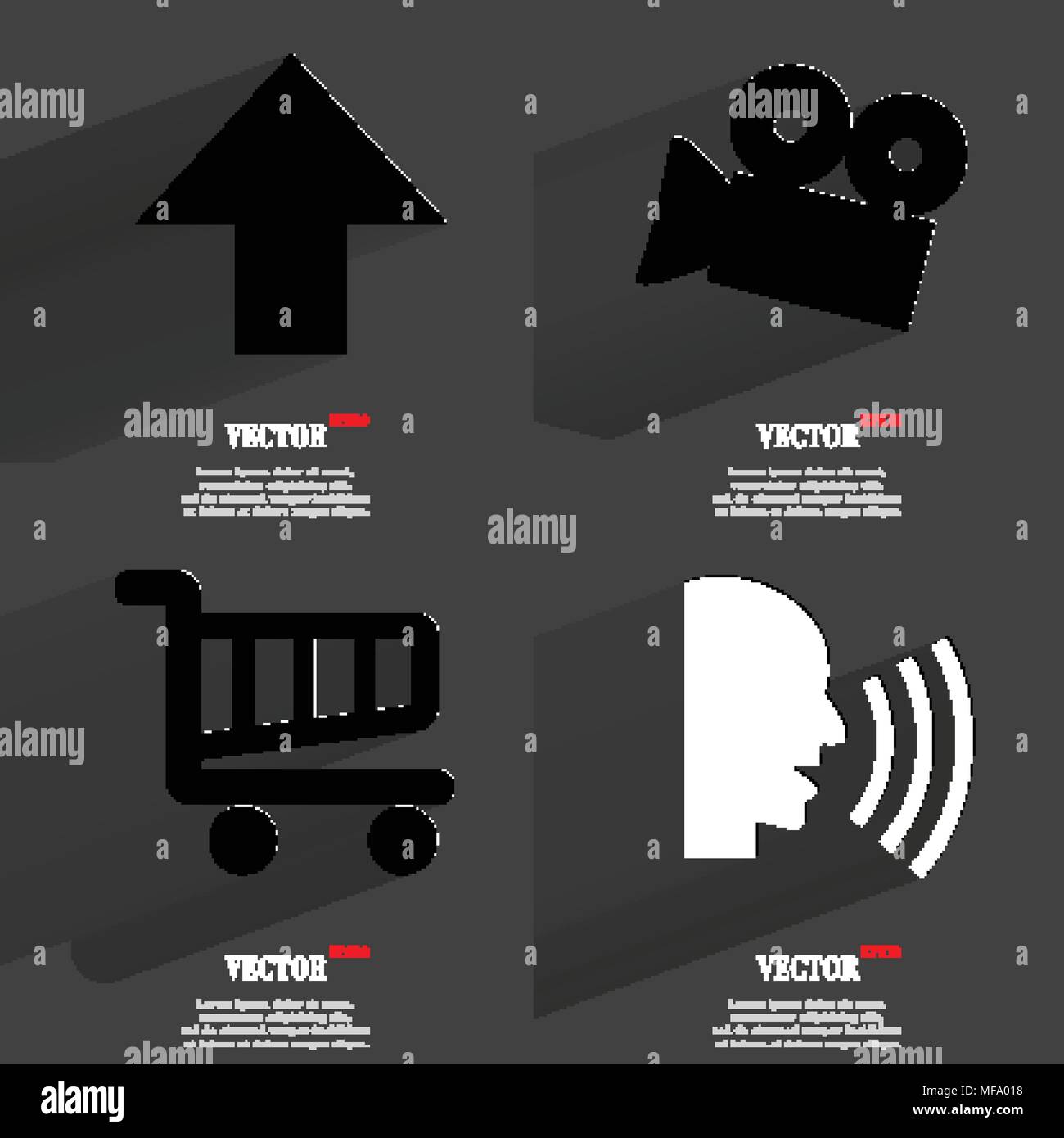 Set of fashionable icons, trending symbols. Flat design for your web ...