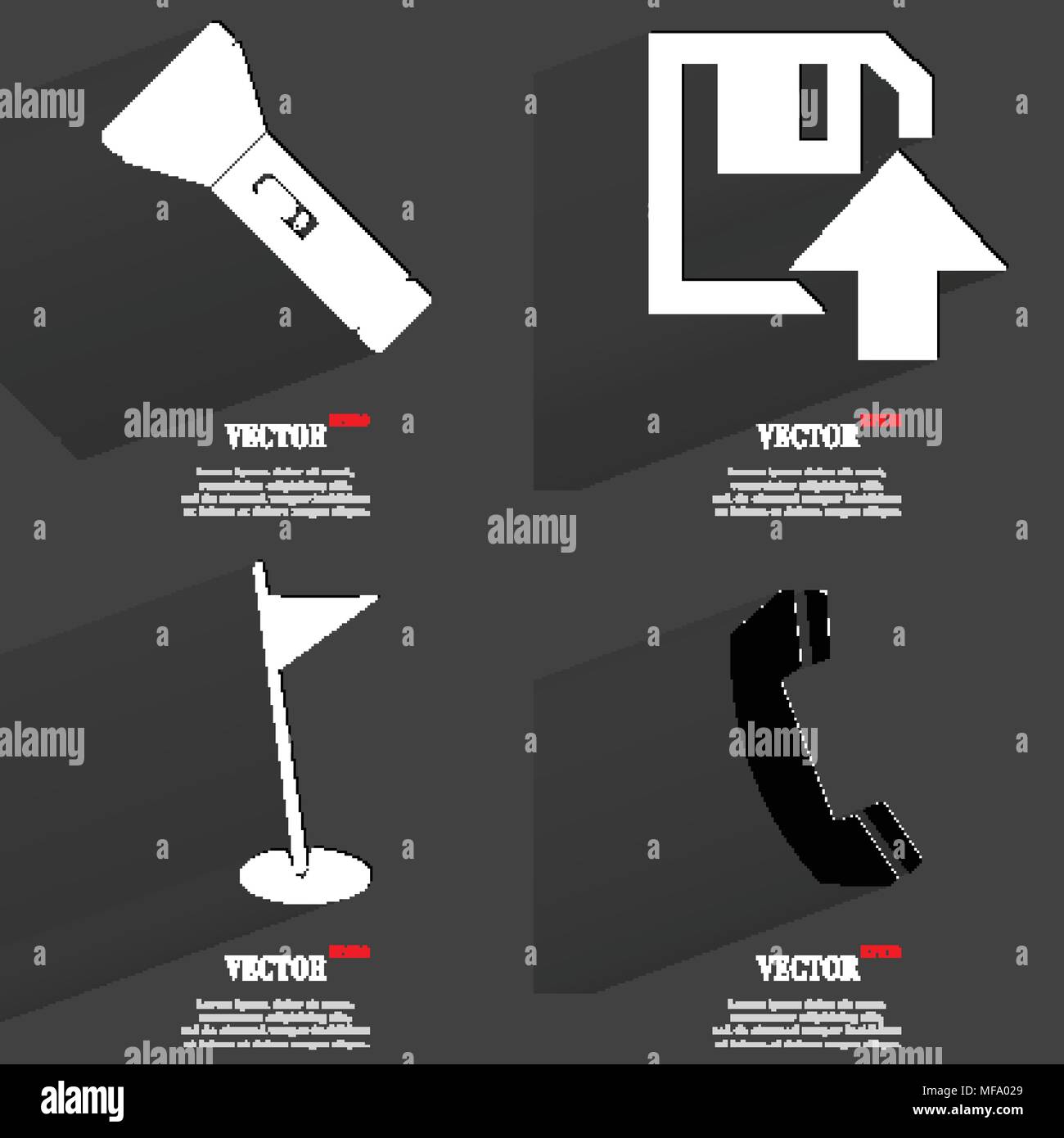 Set of fashionable icons, trending symbols. Flat design for your web ...