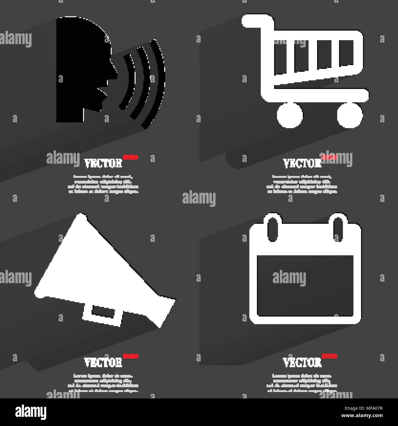 Set of fashionable icons, trending symbols. Flat design for your web ...