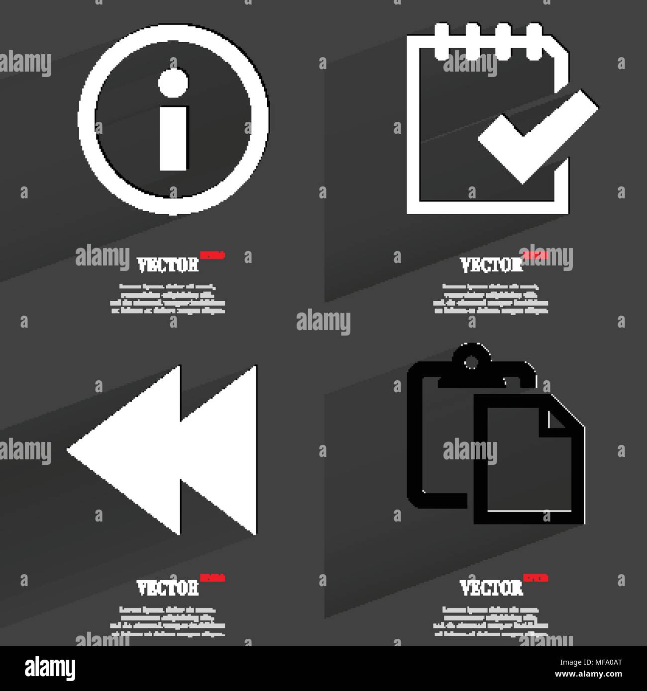 Set of fashionable icons, trending symbols. Flat design for your web ...