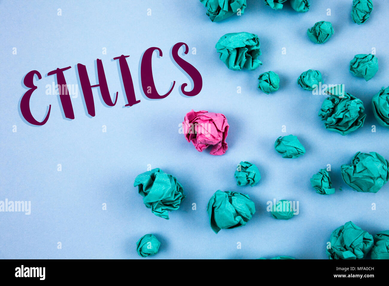 Conceptual hand writing showing Ethics. Business photo text Maintaining ...