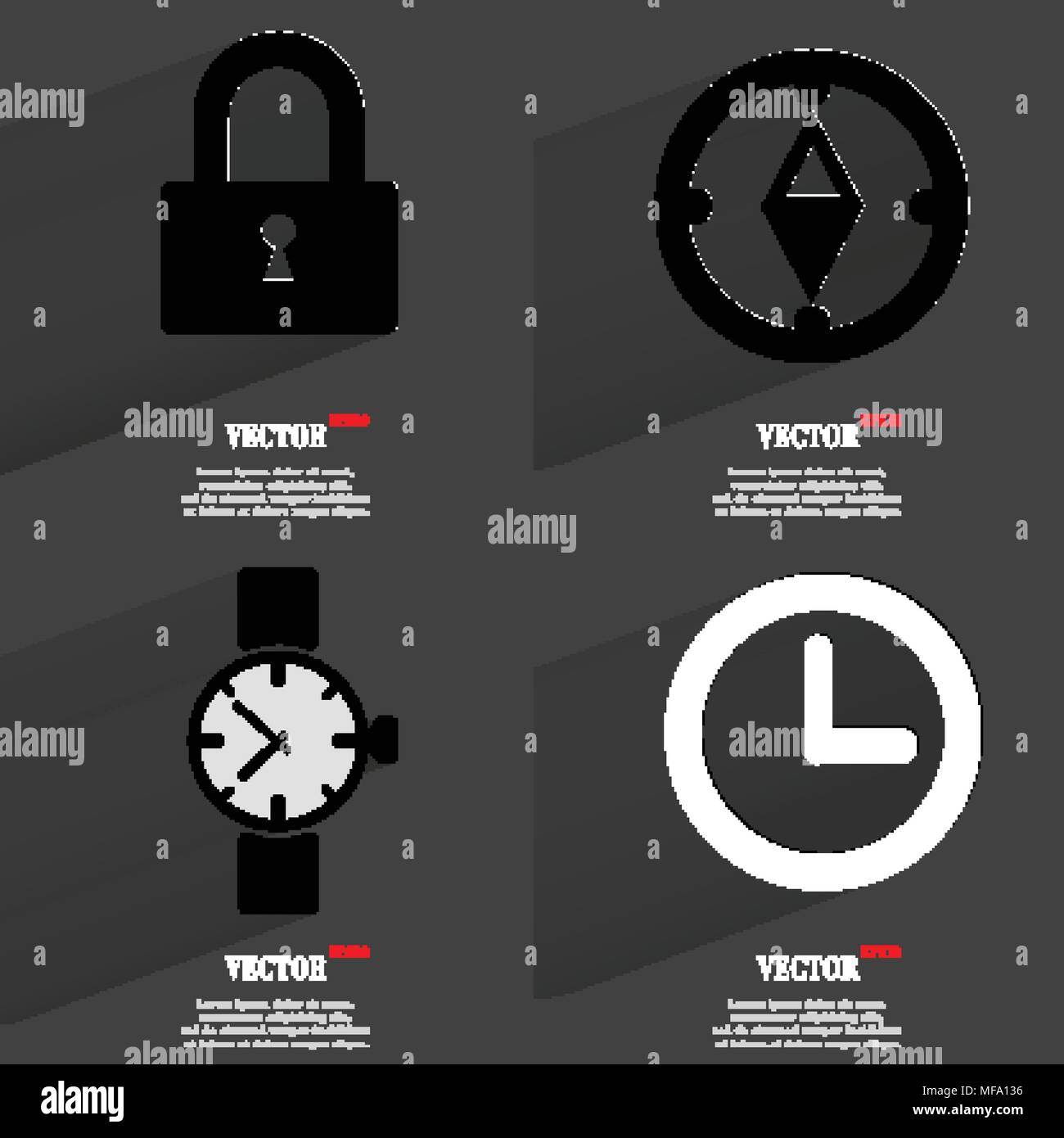 Set of fashionable icons, trending symbols. Flat design for your web ...