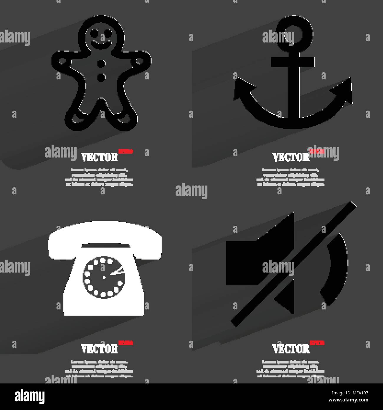 Set of fashionable icons, trending symbols. Flat design for your web ...