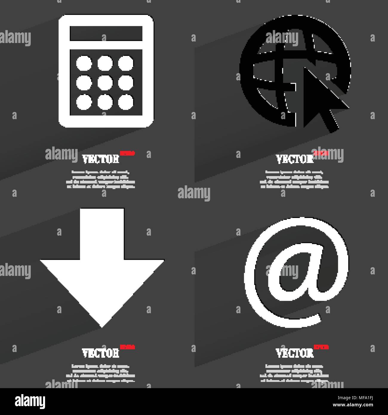 Set of fashionable icons, trending symbols. Flat design for your web ...