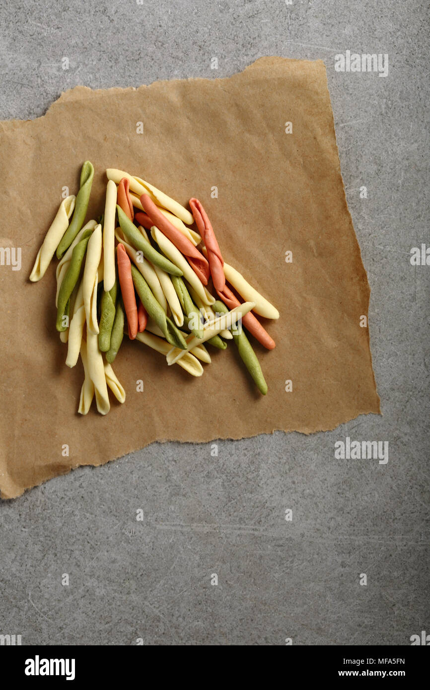 Italian pasta top view, food Stock Photo - Alamy