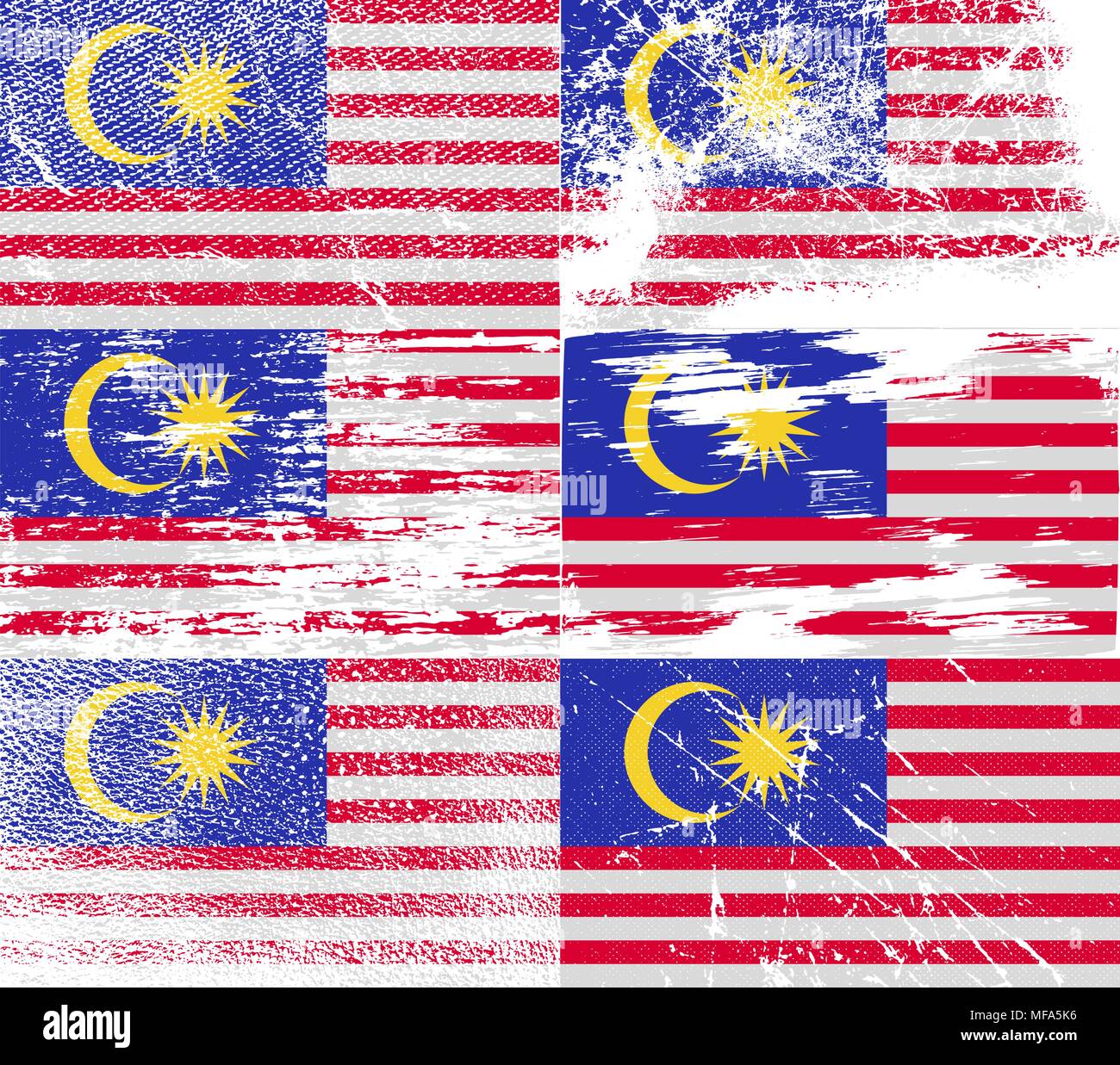 Old malaysian flag Stock Vector Images - Alamy
