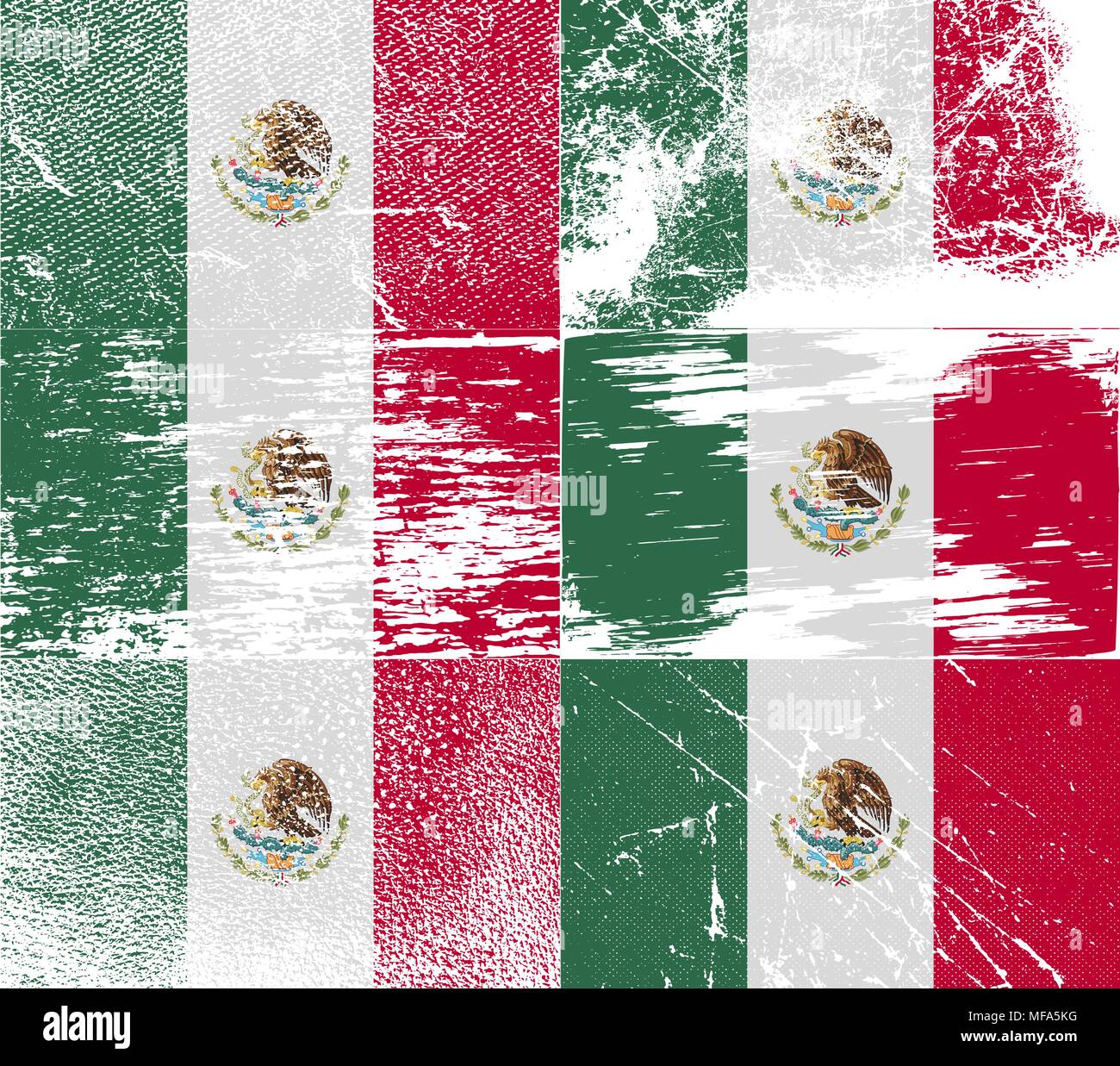 Flag of Mauritius with old texture. Vector illustration Stock Vector ...