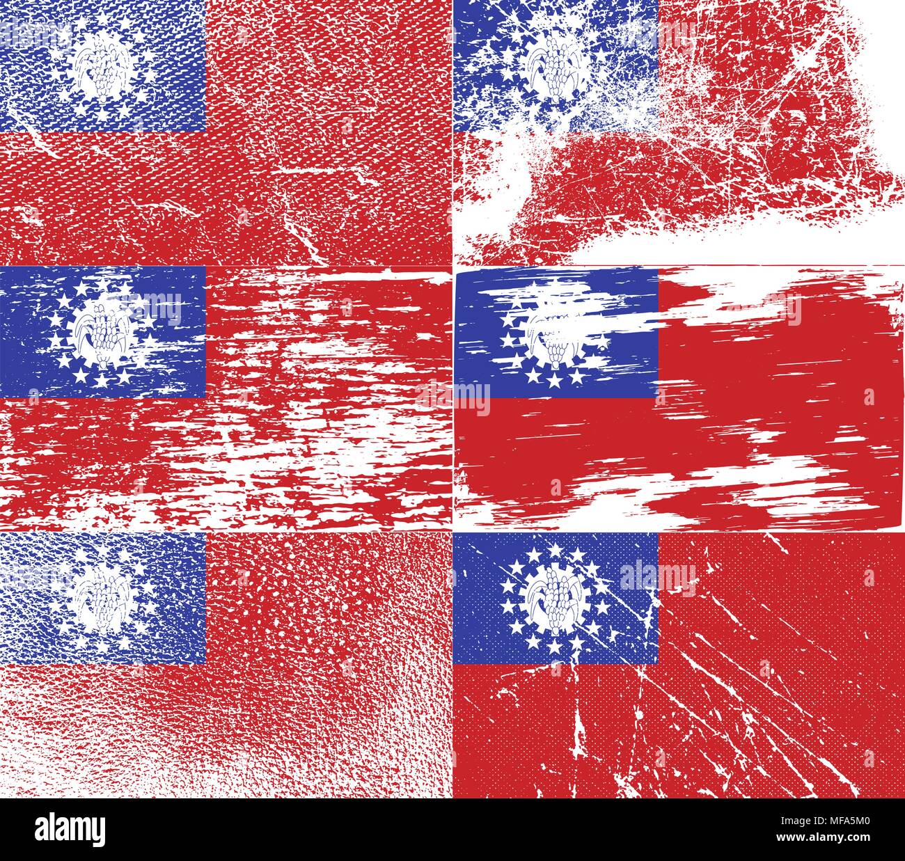 Myanma flag Stock Vector Images - Alamy