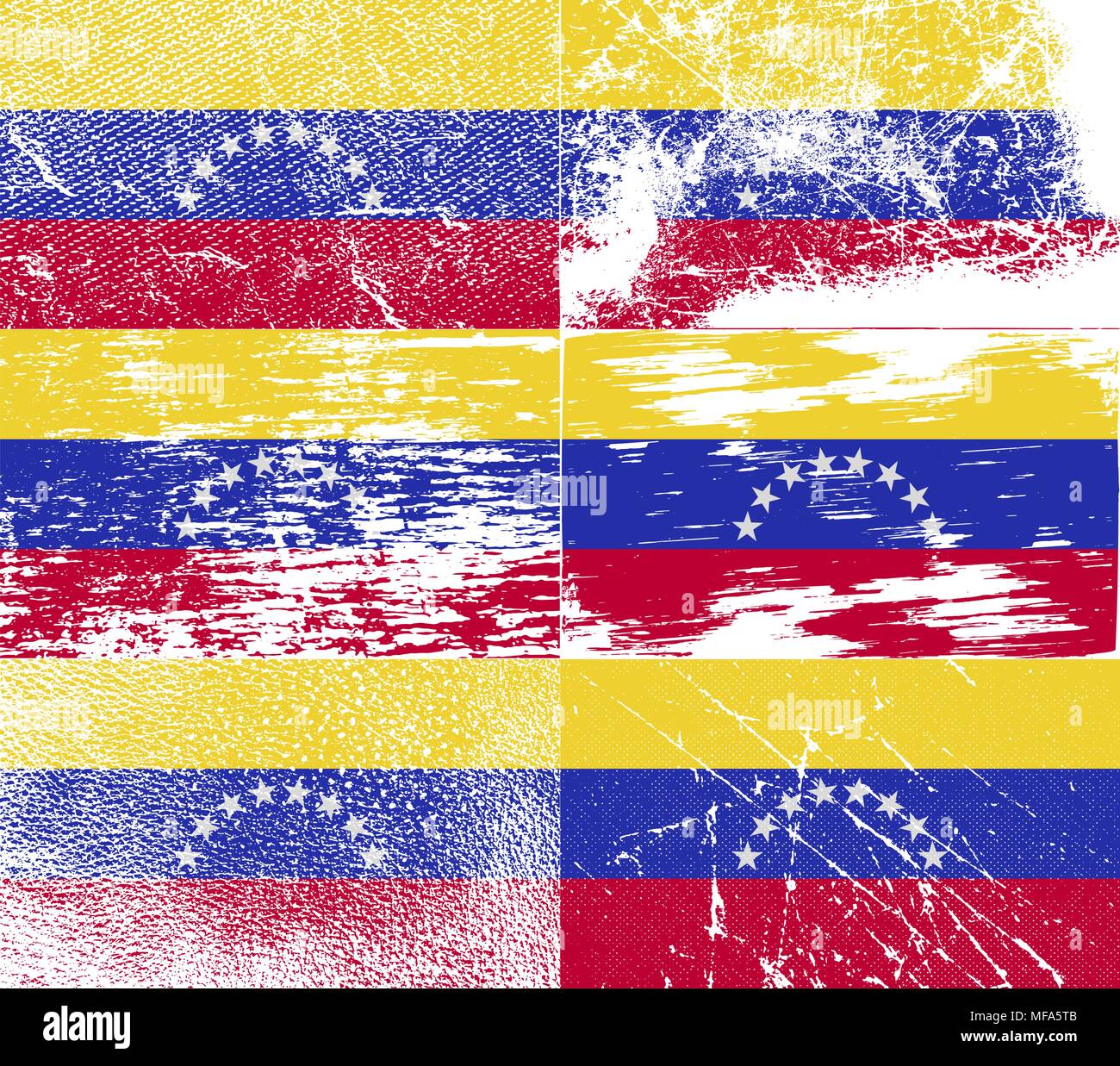 Flag of Venezuela with old texture. Vector illustration Stock Vector ...