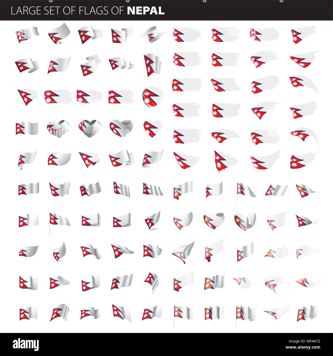 Nepal flag, vector illustration Stock Vector Image & Art - Alamy