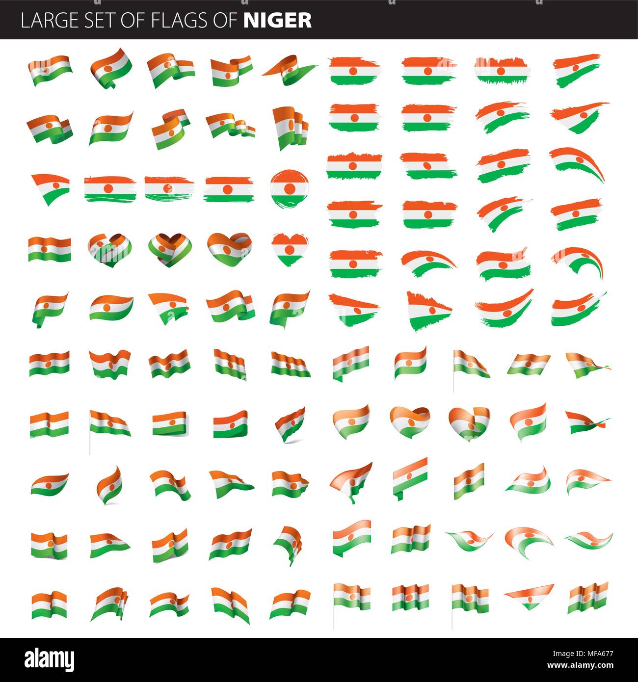 Niger flag icon set hi-res stock photography and images - Alamy