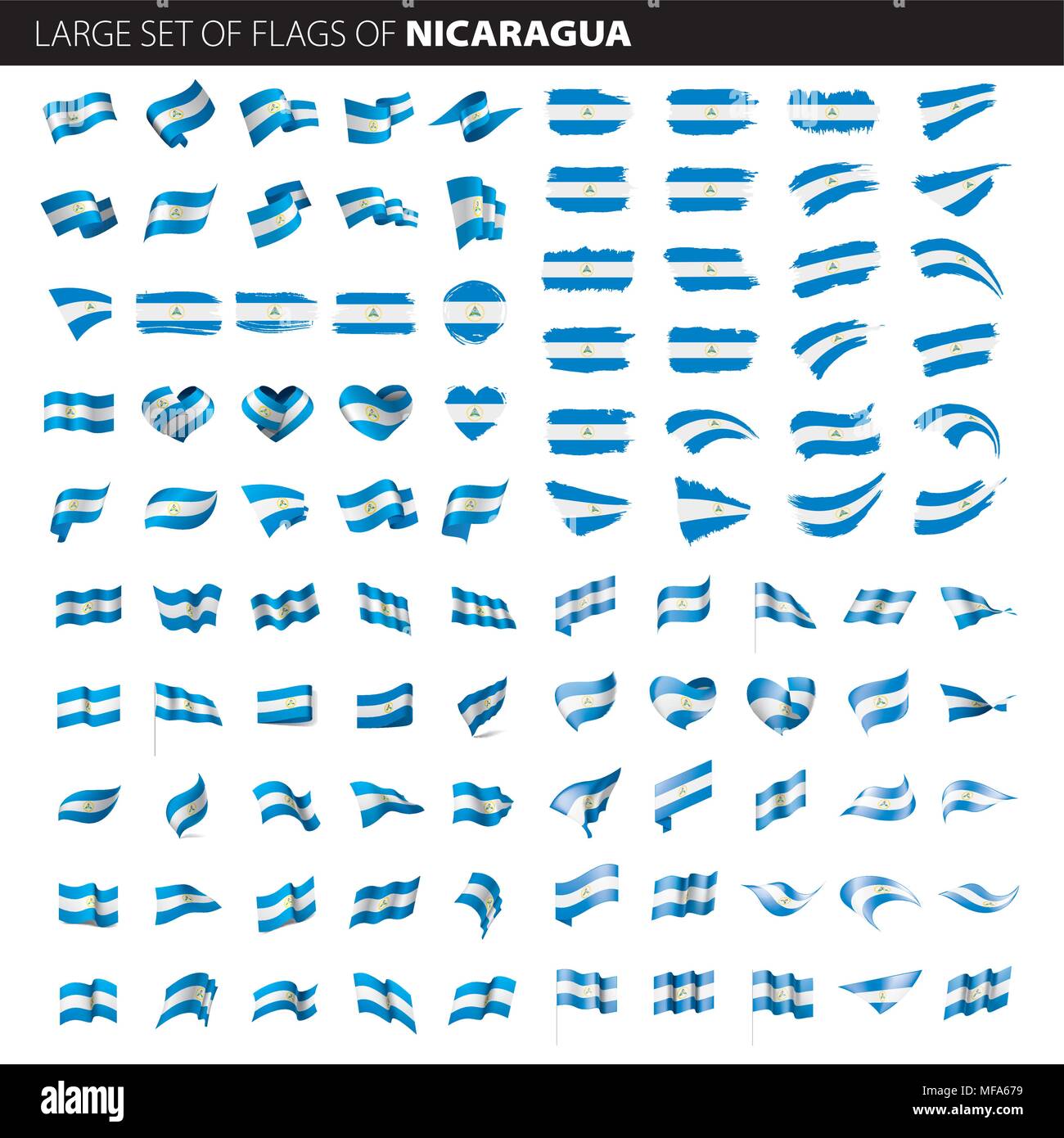 Nicaragua flag, vector illustration Stock Vector Image & Art - Alamy