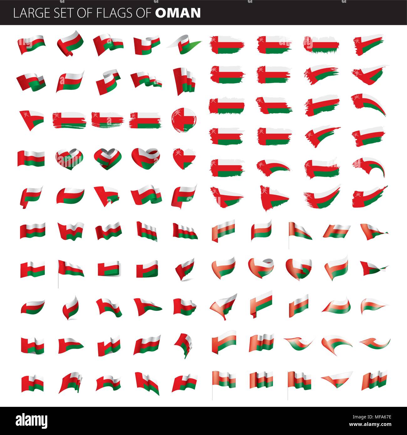 Oman flag, vector illustration Stock Vector Image & Art - Alamy