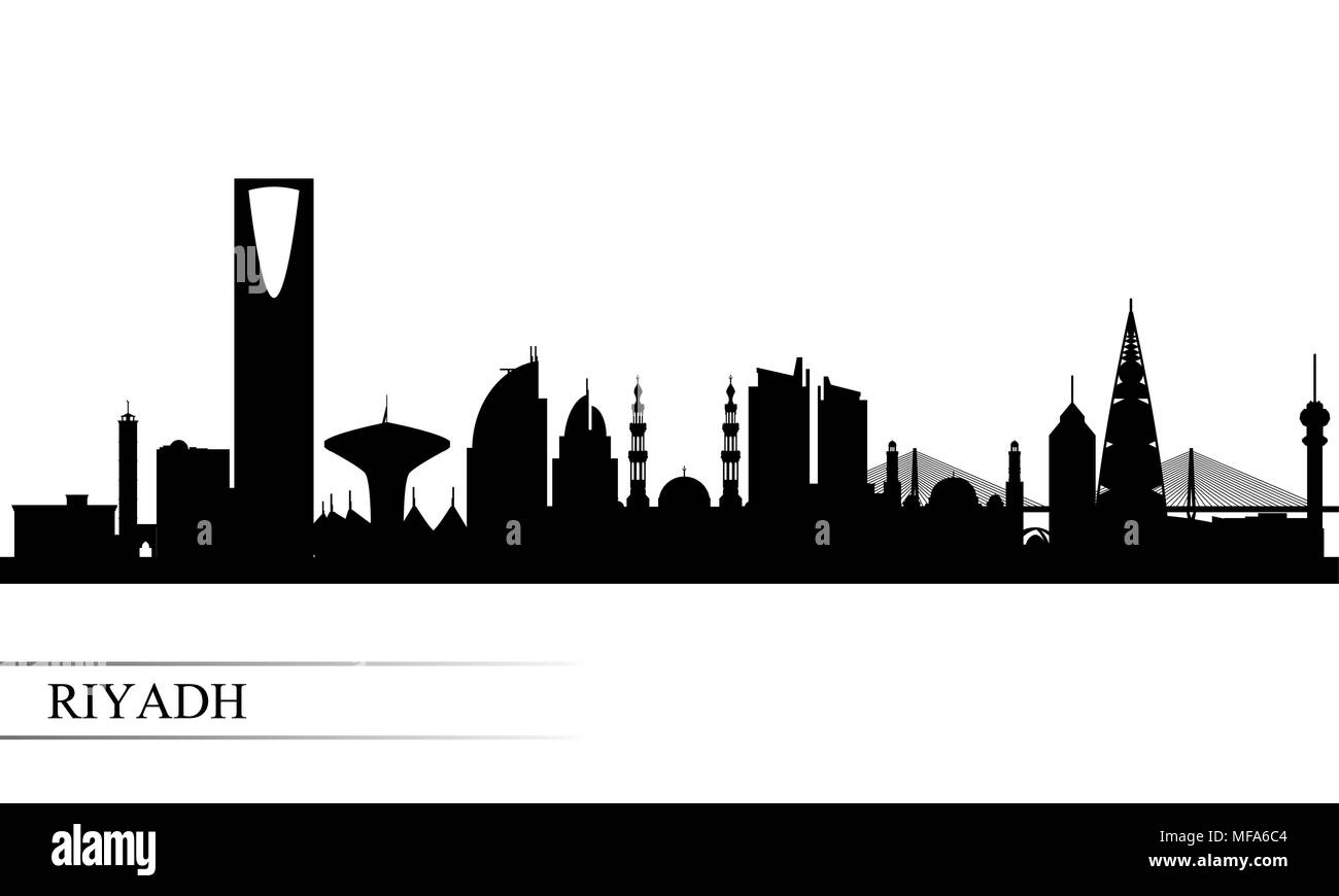 Riyadh city skyline silhouette background, vector illustration Stock ...