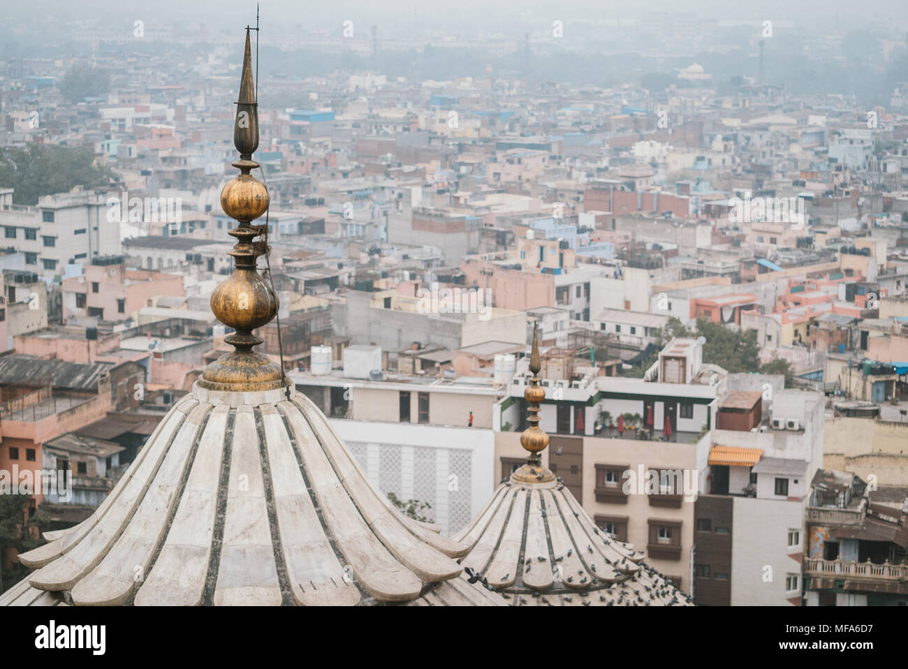 View from mosque of rooftops of Delhi, India Stock Photo - Alamy