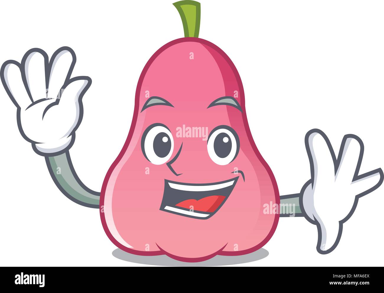 Waving rose apple character cartoon Stock Vector Image & Art - Alamy