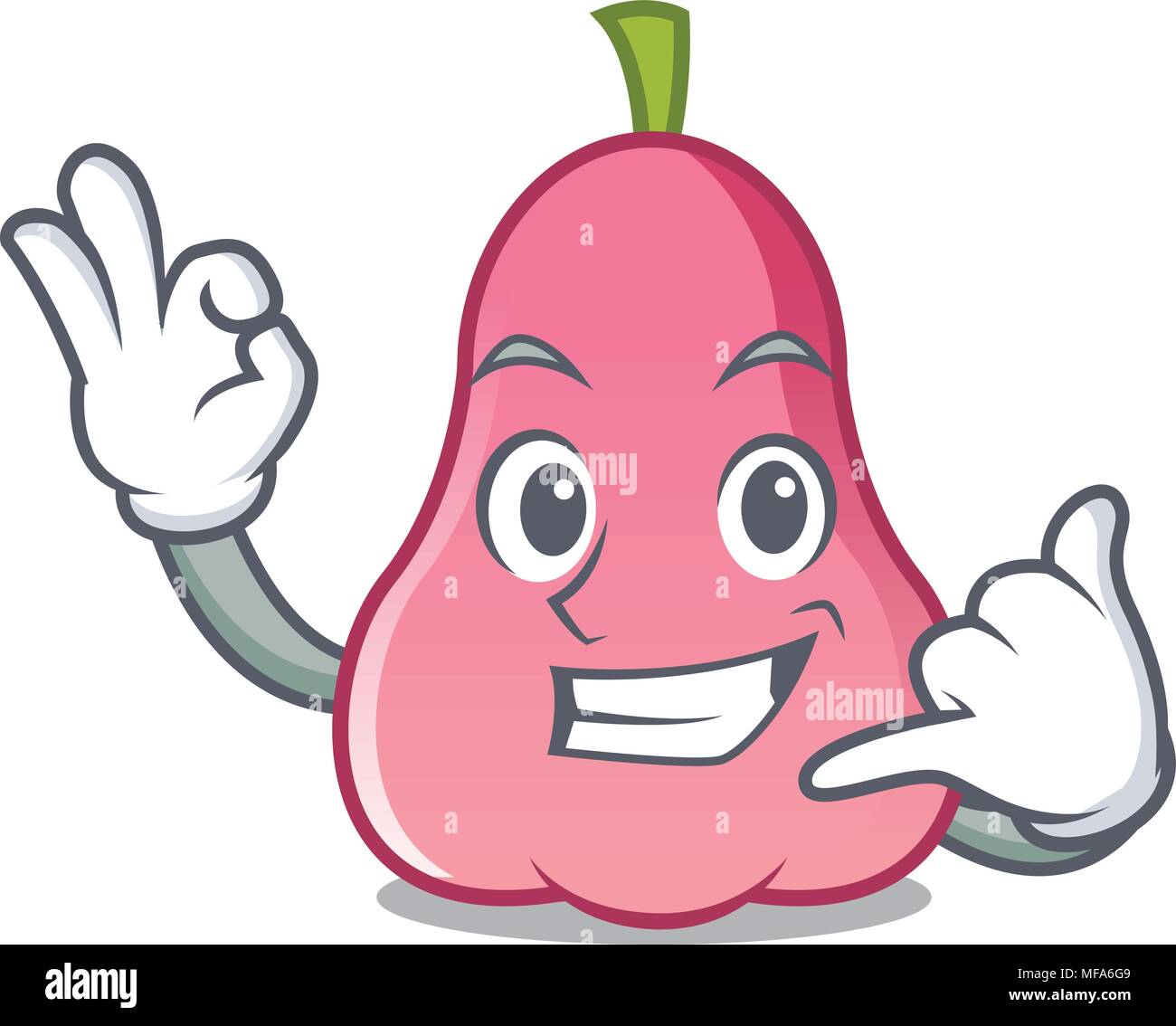 Phone green apple character hi-res stock photography and images - Alamy