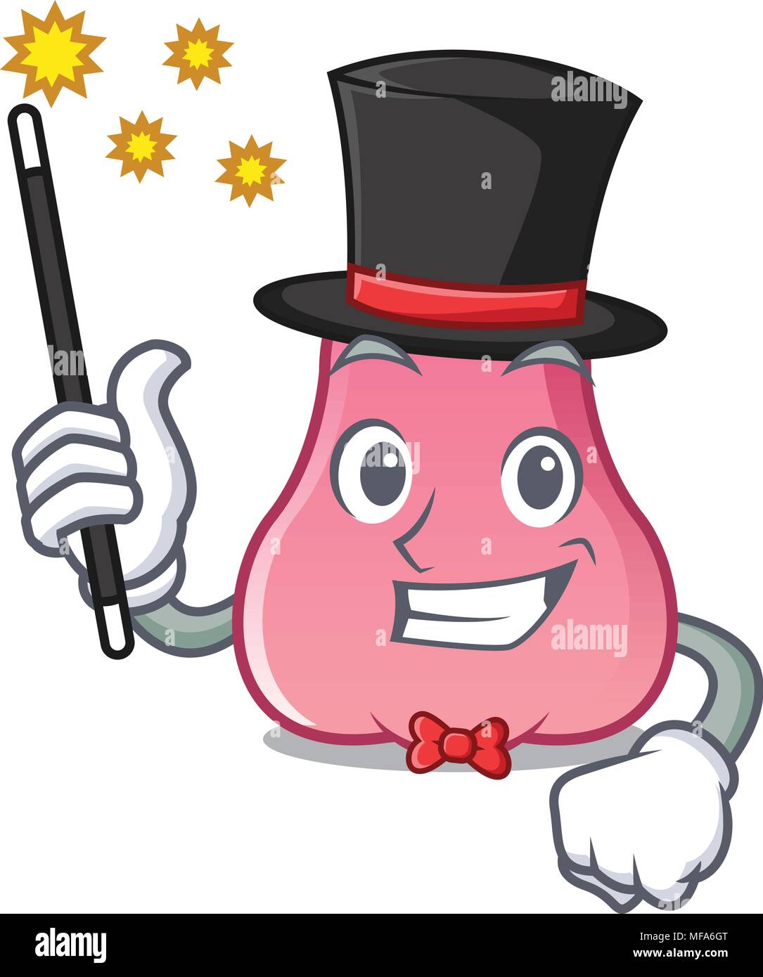 Magician cute apple character mascot with object cartoon vector ...