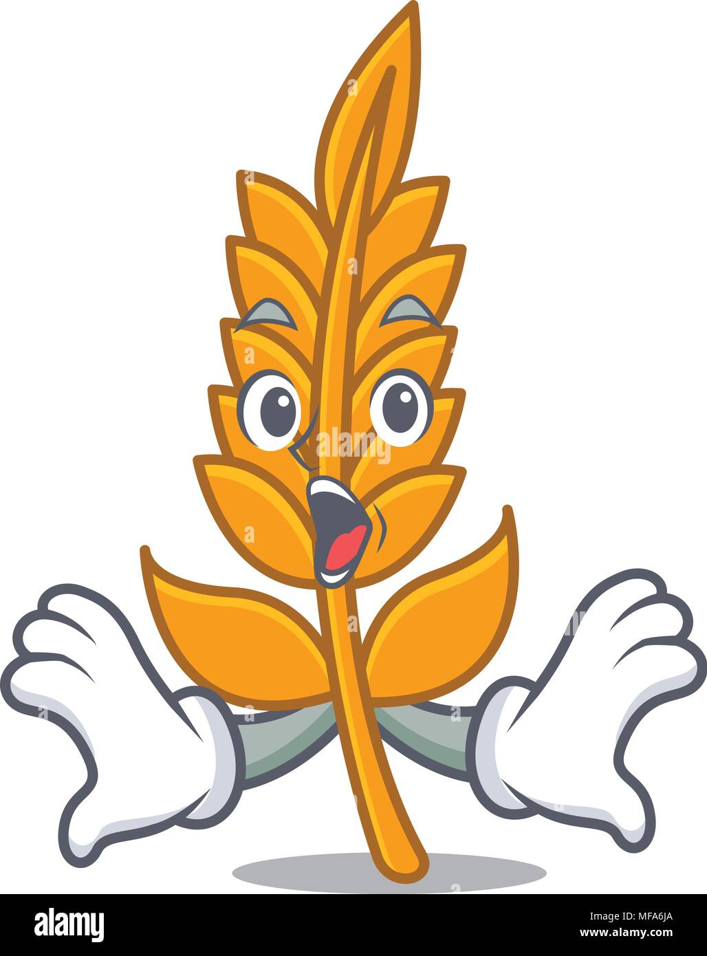 Surprised wheat mascot cartoon style Stock Vector Image & Art - Alamy