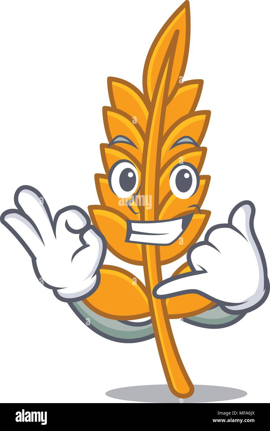 Call me wheat mascot cartoon style Stock Vector Image & Art - Alamy