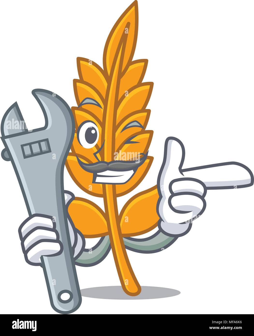 Mechanic wheat mascot cartoon style Stock Vector Image & Art - Alamy