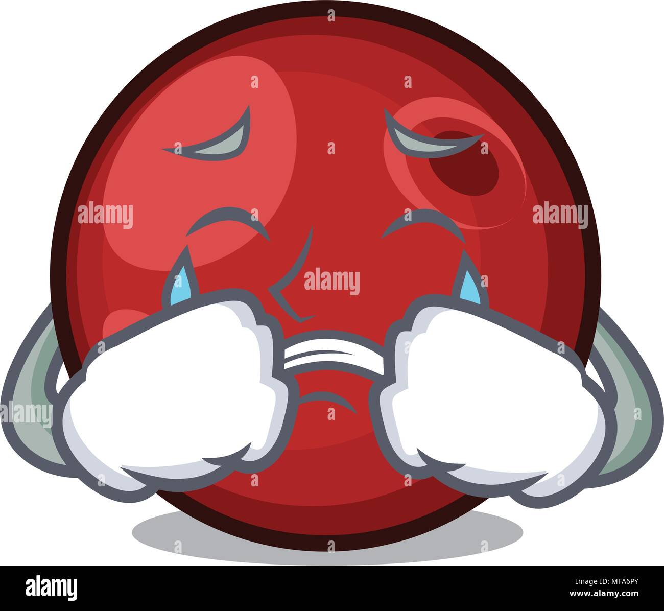 Crying cranberry mascot cartoon style Stock Vector Image & Art - Alamy