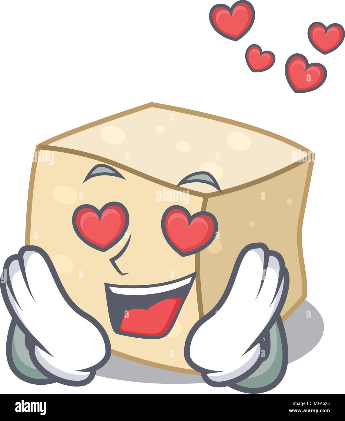 In love tofu mascot cartoon style Stock Vector Image & Art - Alamy