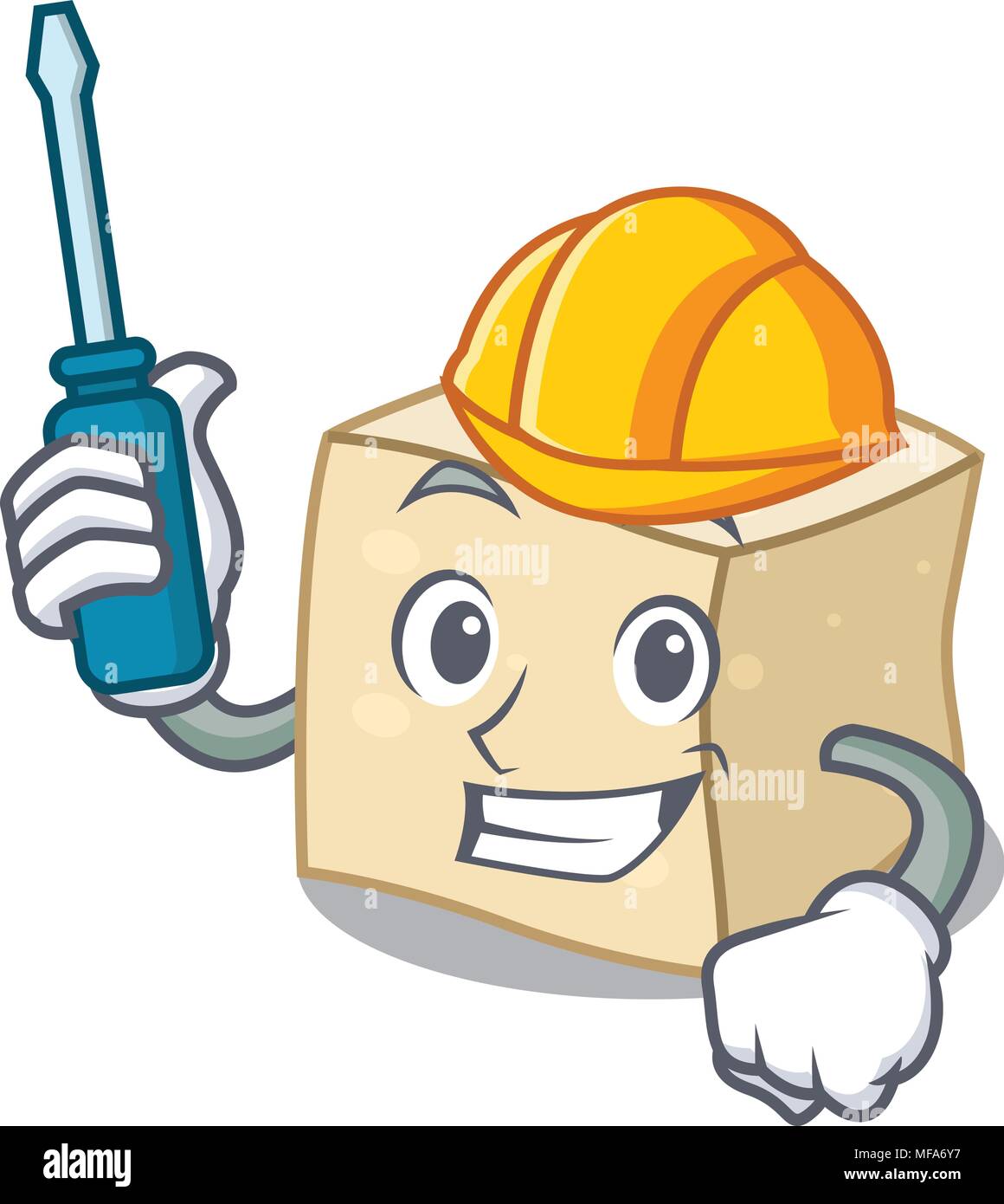 Tofu mascot Stock Vector Images - Alamy