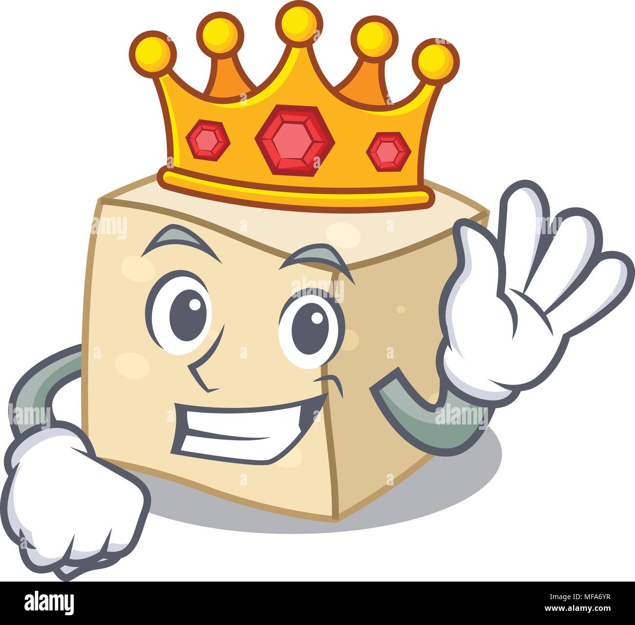 King tofu mascot cartoon style Stock Vector Image & Art - Alamy