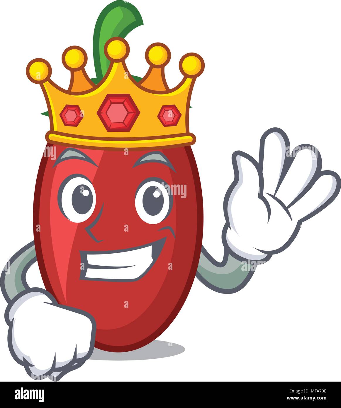 King goji berries mascot cartoon Stock Vector Image & Art - Alamy