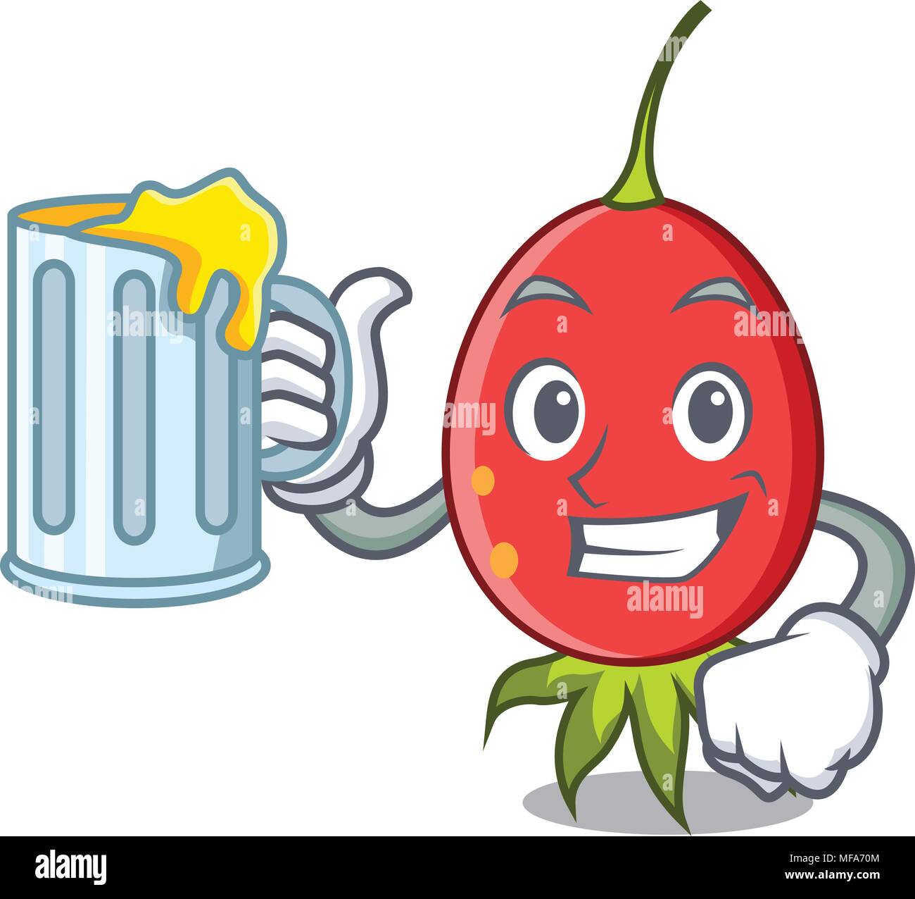 With juice rosehip mascot cartoon style Stock Vector Image & Art - Alamy
