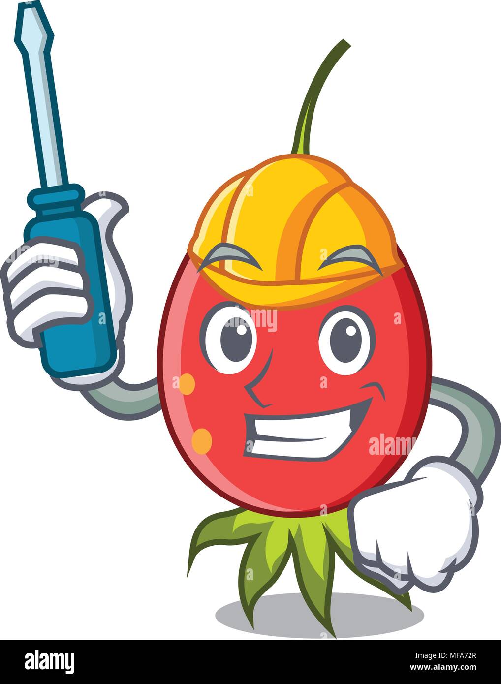 Automotive rosehip mascot cartoon style vector illustration Stock ...