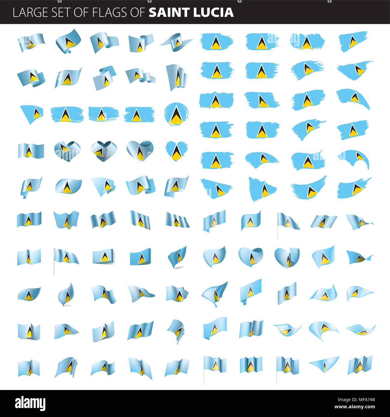 Saint Lucia flag, vector illustration Stock Vector Image & Art - Alamy