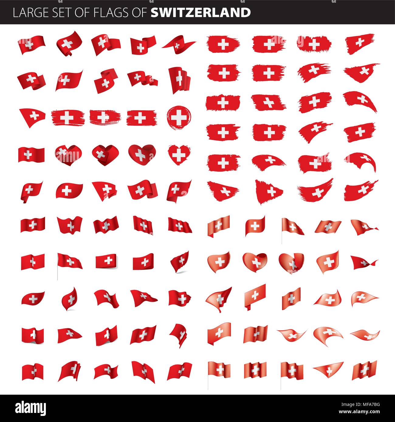 Switzerland flag, vector illustration Stock Vector Image & Art - Alamy