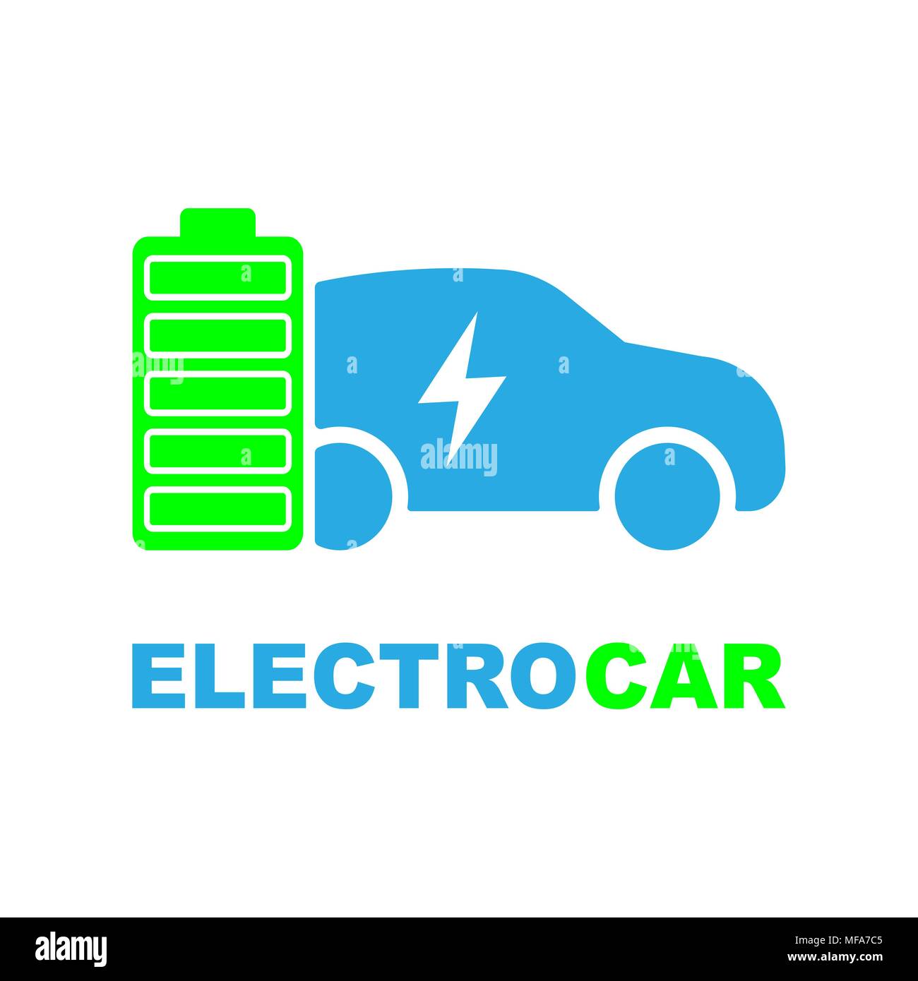 Electric car refill icon, vector. Electric refueling. Eco ...
